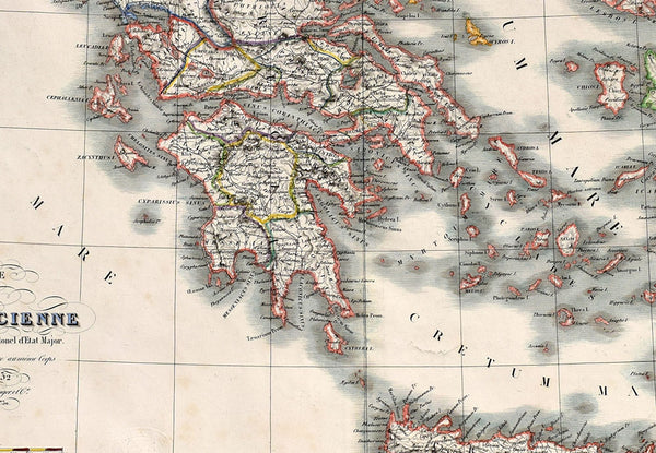 Παλιός Χάρτης Ελλάδα | Αυθεντικές Γκραβούρες | Συλλεκτικοί Χάρτες ...